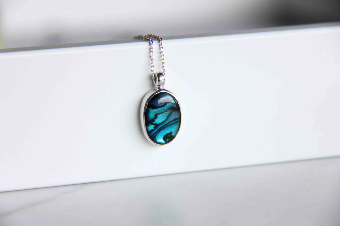 Abalone Necklace, Abalone Necklace, Pendant Necklace, Silver Chain ...