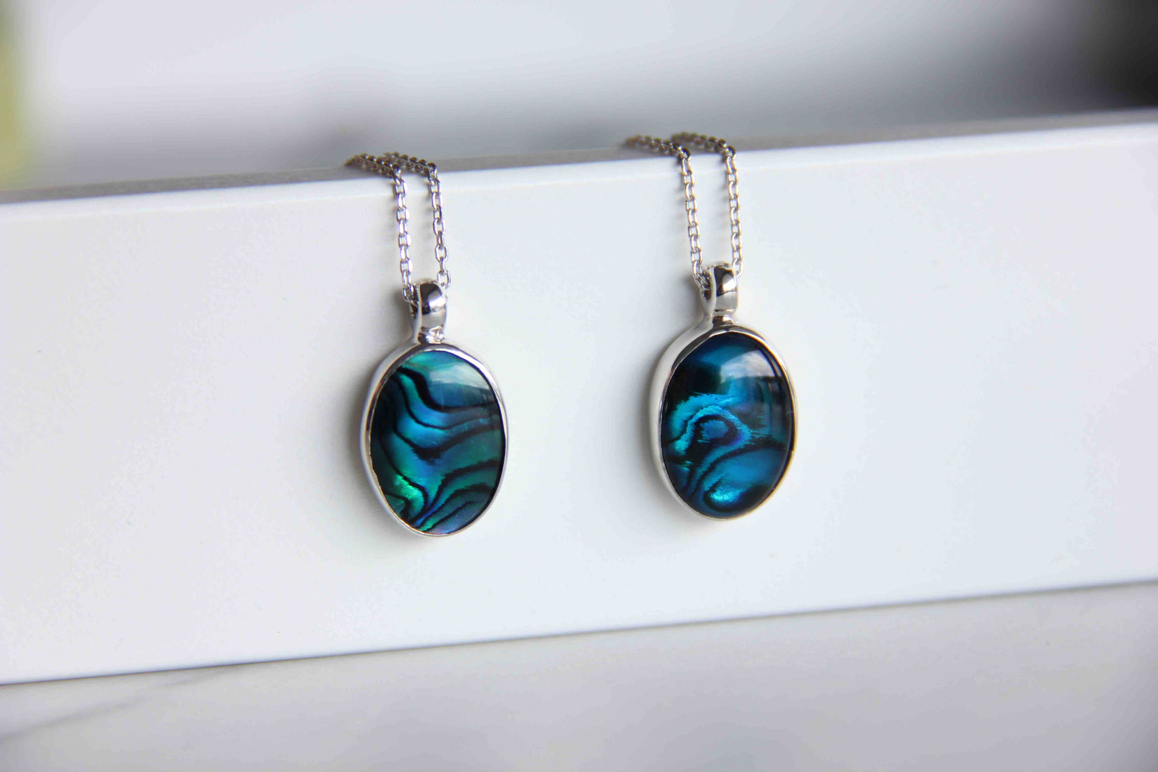 Abalone Necklace, Abalone Necklace, Pendant Necklace, Silver Chain ...